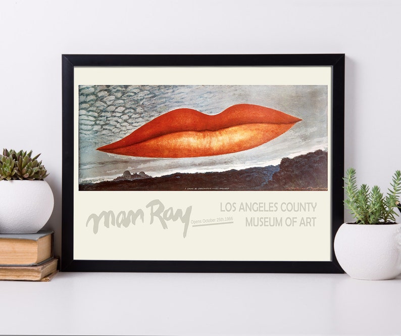 Man Ray Poster Lippen Kunstdruck Digital - Retro Man Ray Lippen Poster ...