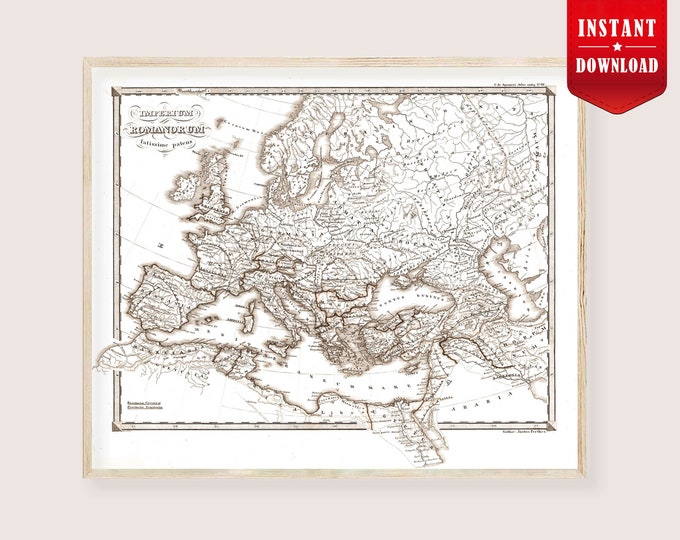 Ancient Rome Map Roman Empire Map, Classical Rome Ancient Rome Print ...