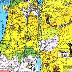 Holy Land Map Jerusalem Bible Timeline - Religious Map of Holy Land ...
