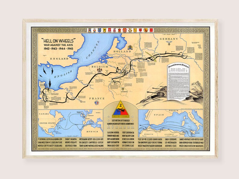 Hell on Wheels World War 2 Map Download - WW II History Map United ...