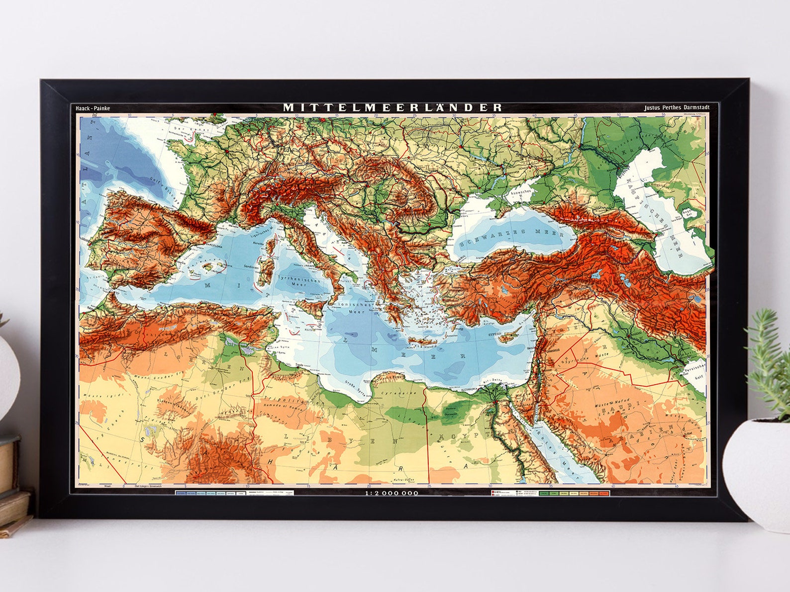 Mediterranean Sea Map Download - Vintage Print Mediterranean Lands Map ...