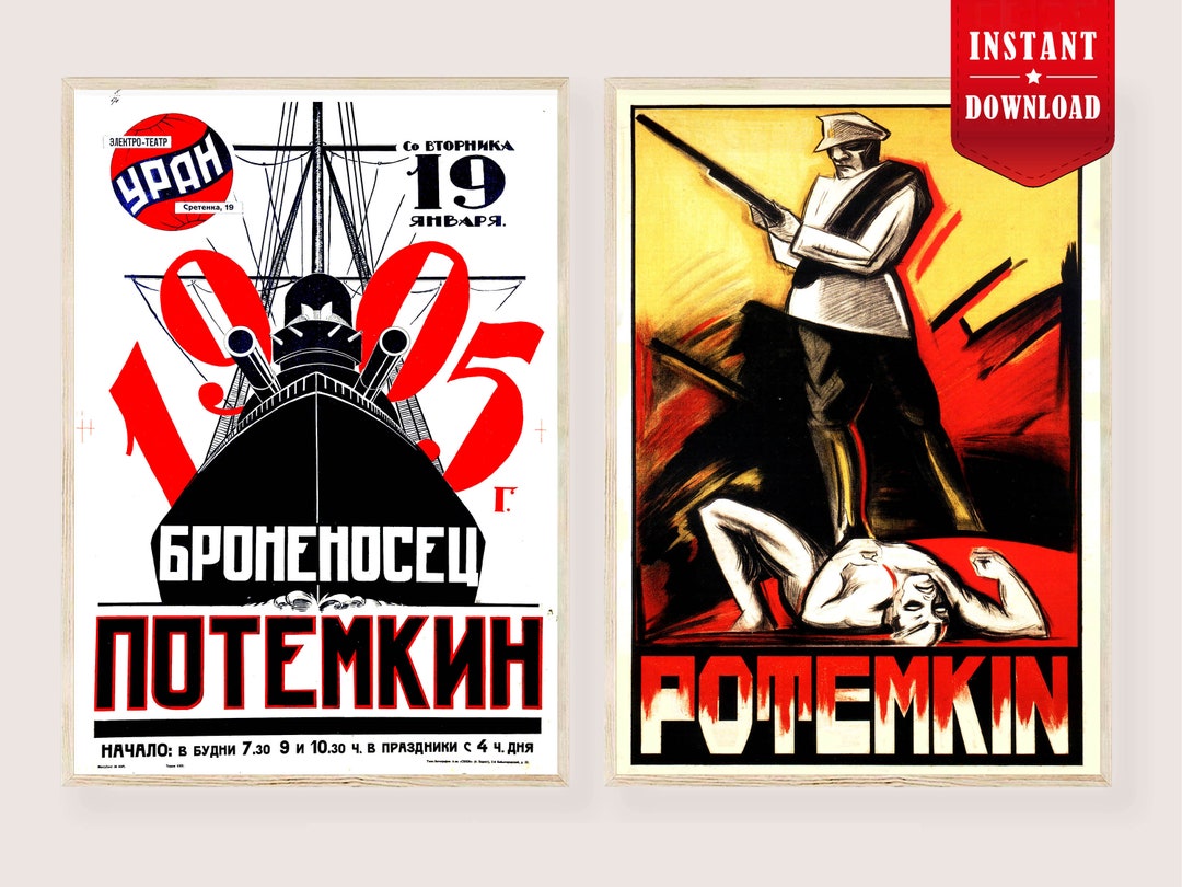 Battleship Potemkin Movie Posters - Eisenstein Cinema Wall Art, Soviet ...