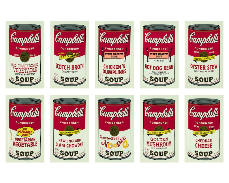 Warhol Campbell Soup Can Prints Digital Warhol Campbell Soup Poster ...