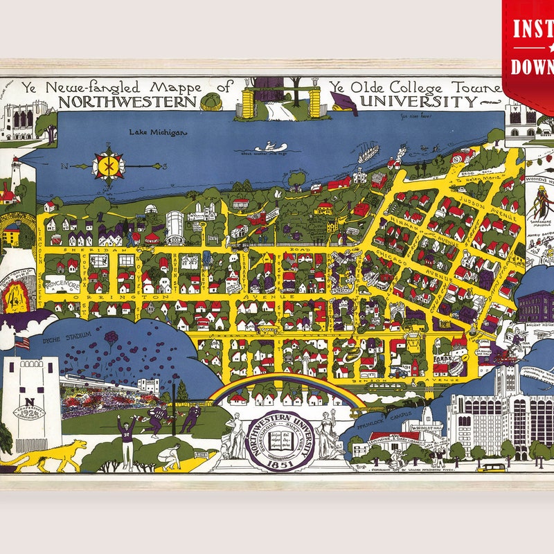 Northwestern Poster - Etsy