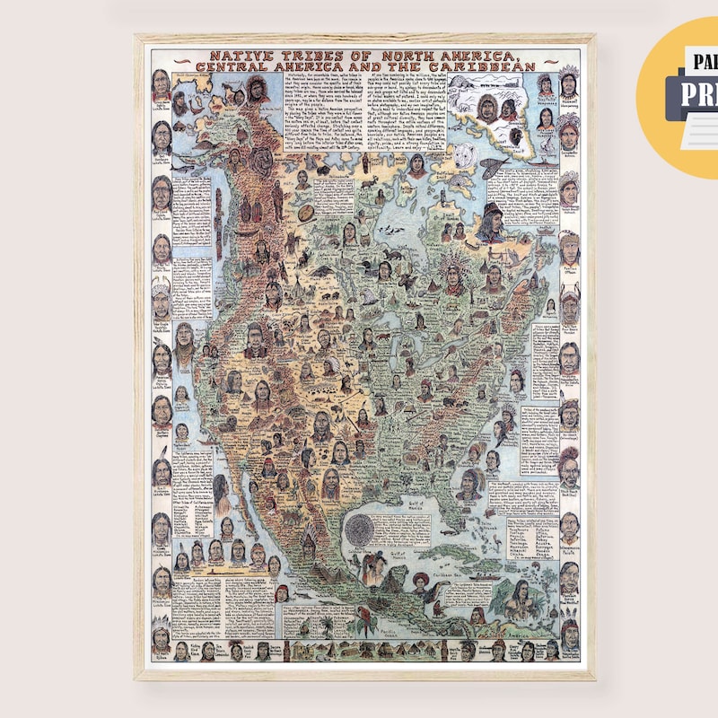 Native American Map - Etsy