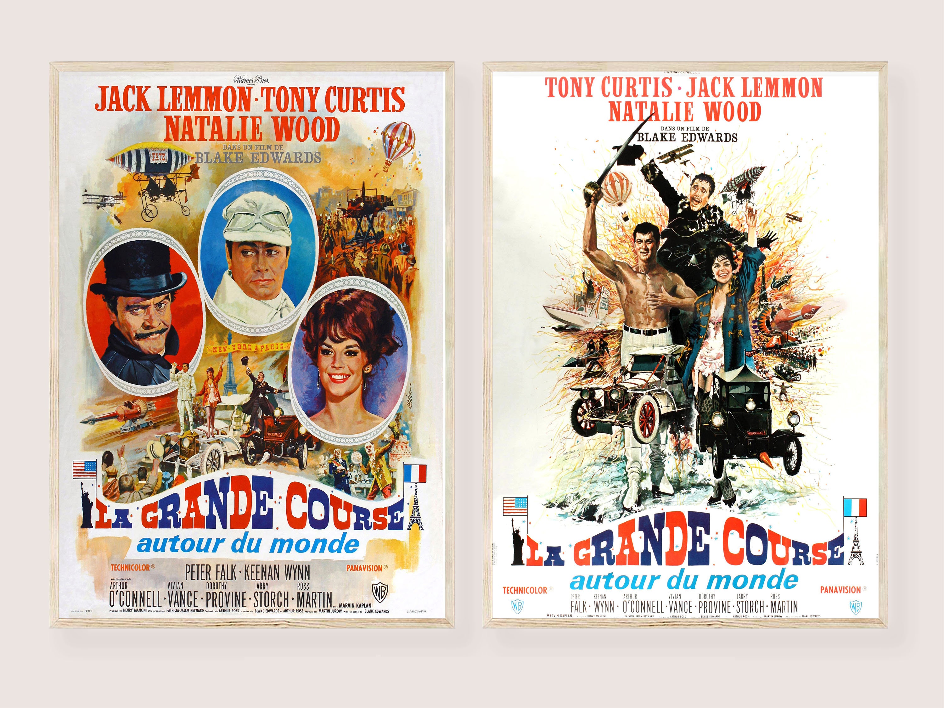 The Great Race Movie Posters Classic Film Vintage Art Print, Old Movie Great Race 1965 Poster ...