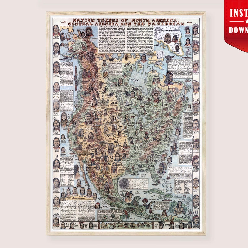 Native America Maps - Etsy