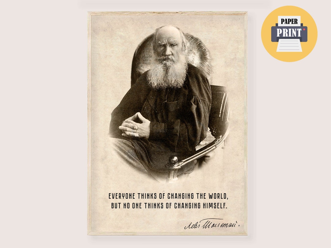 Leo Tolstoy Poster Tolstoy Quote Print, Leo Tolstoy Anna Karenina Leo ...