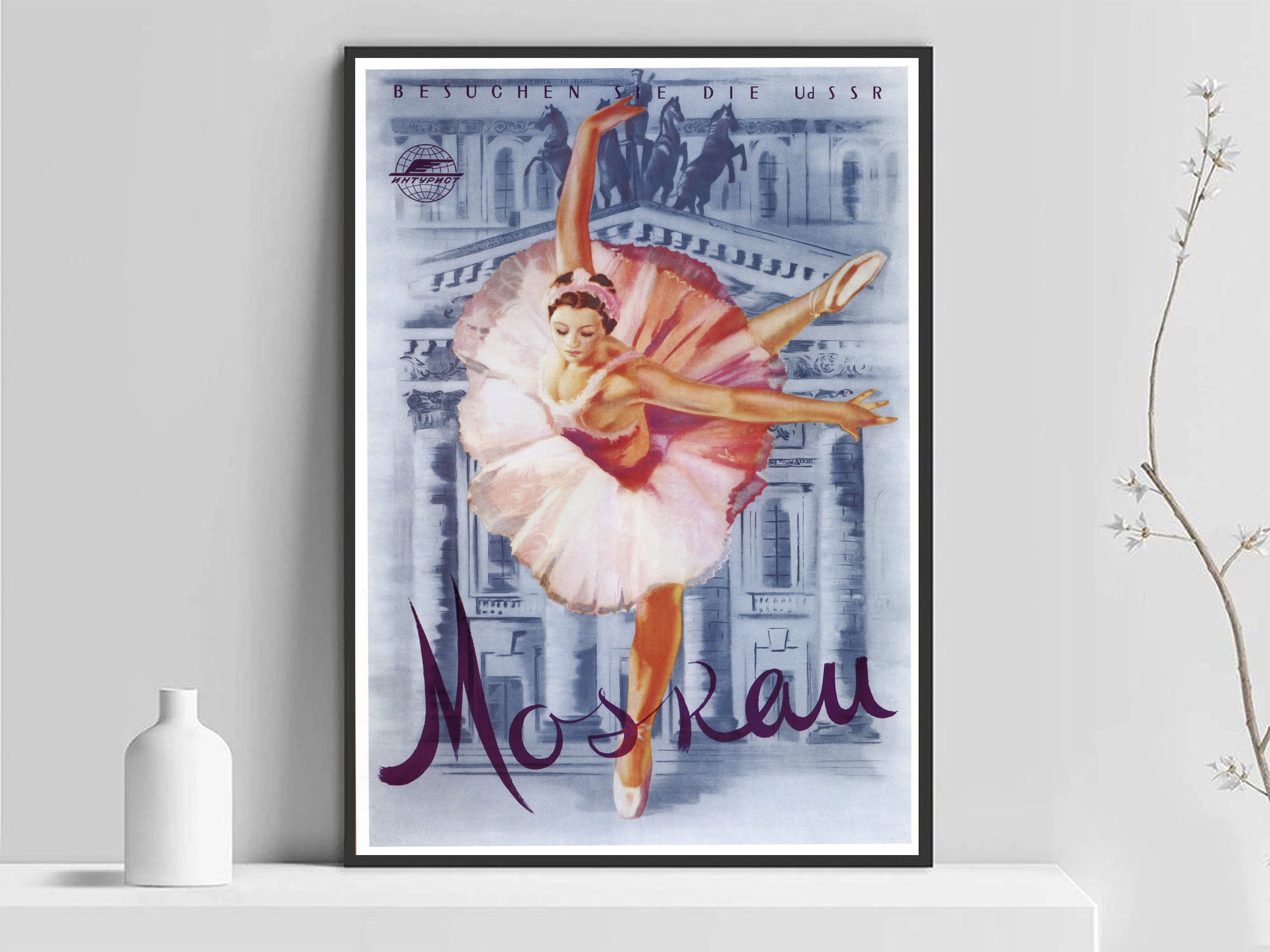 Russian Ballet Posters Digital Vintage Art Prints, Retro Poster Ballet ...