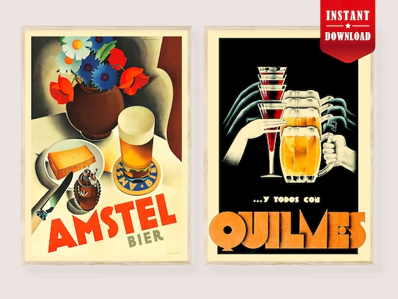Vintage Beer Posters Download Vintage Alcohol Poster Prints - Etsy