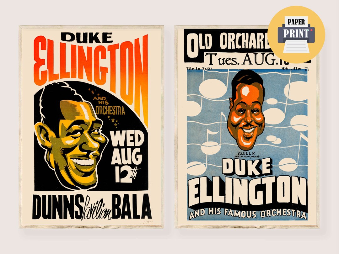 Duke Ellington Poster Jazz Art Prints Vintage Jazz Duke - Etsy