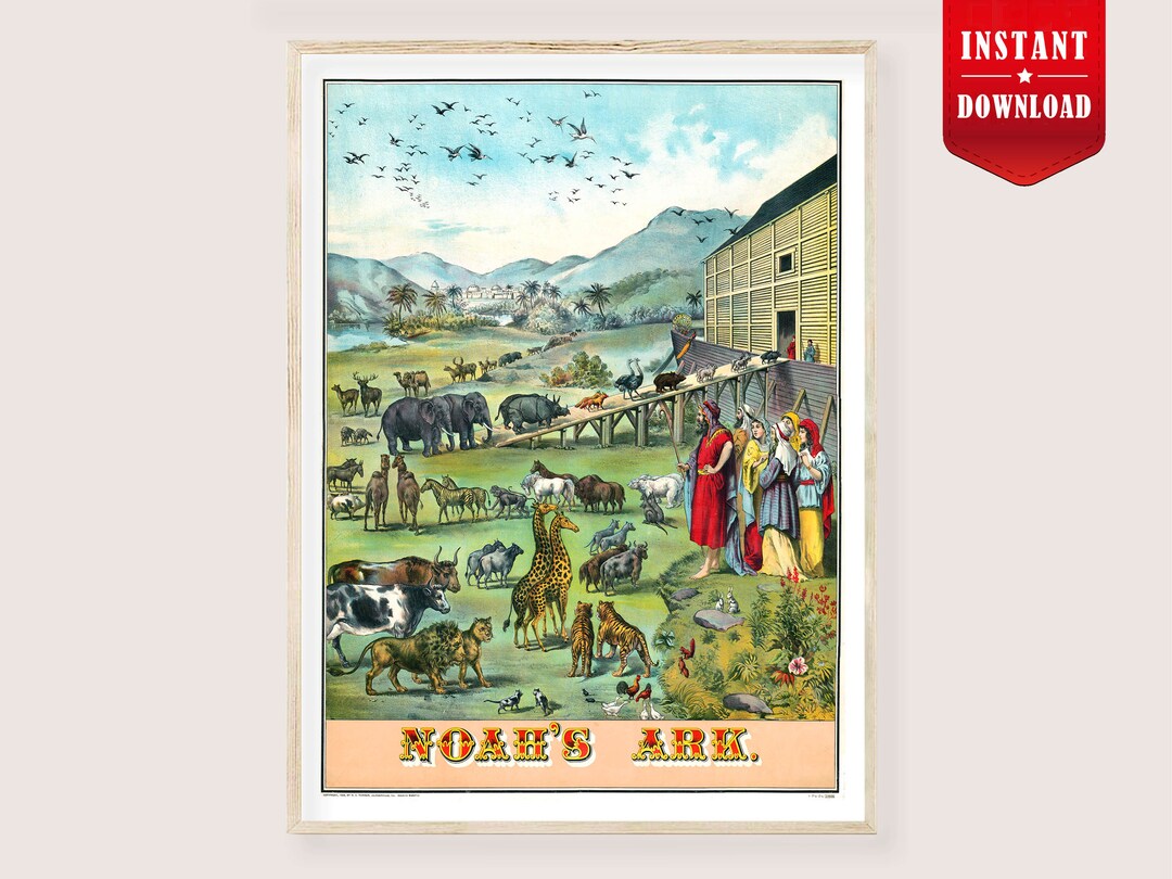 Noah's Ark Poster Religious Biblical Histomap Download - Biblical Map ...