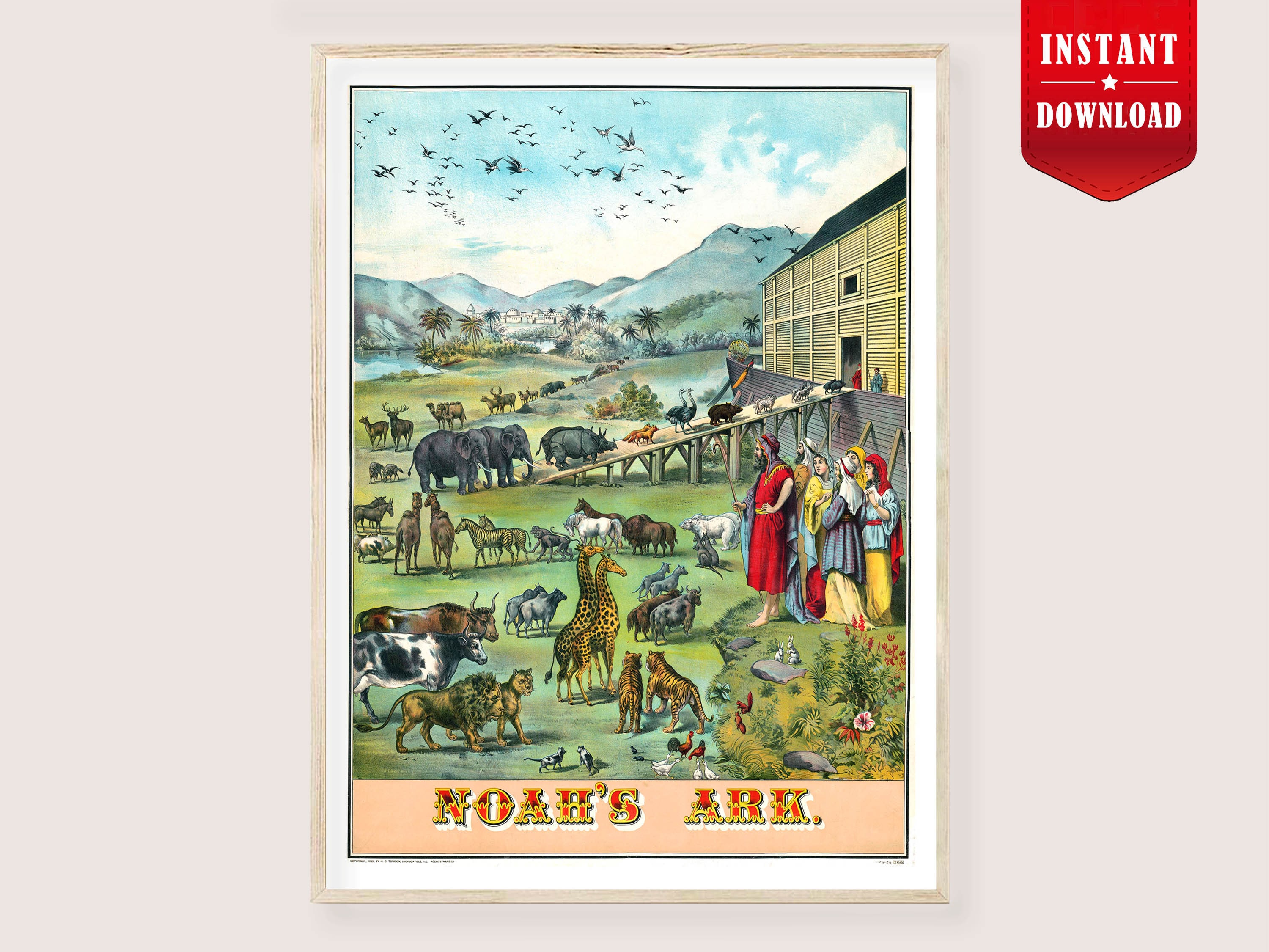 Noah's Ark Poster Religious Biblical Histomap Download - Biblical Map ...