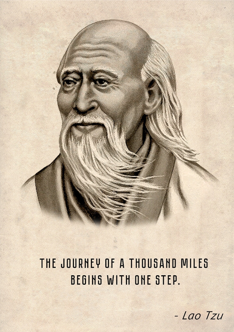 Lao Tzu Quote Art Print Lao Tzu Philosophy Quote Poster, Lao Tzu ...
