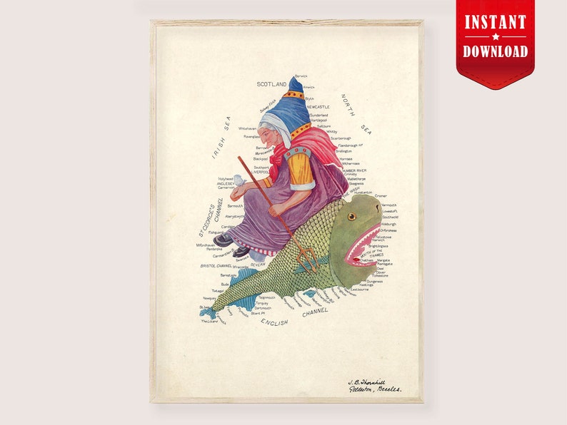 British Empire Map Print Digital - Victorian Great Britain History Map ...