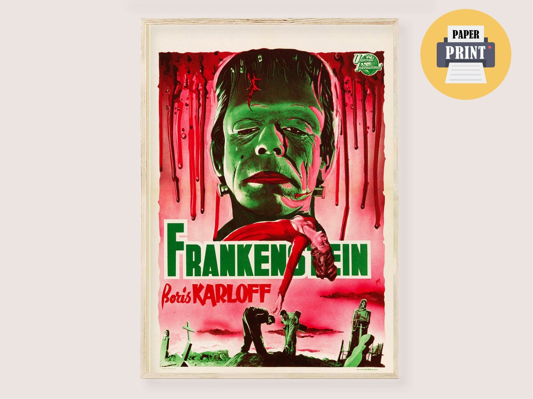 Frankenstein Movie 1931 Poster Vintage Film Poster Boris - Etsy