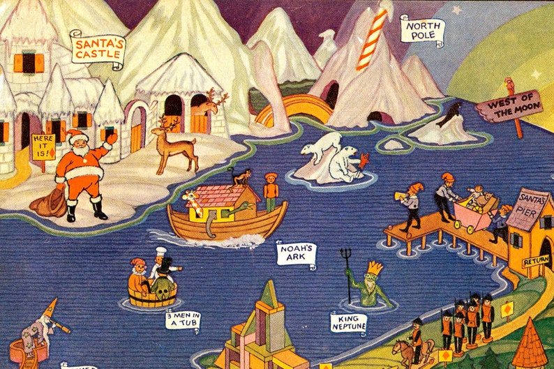 Toyland Map Print Download Land of Fairy Tale Kids Poster Digital ...