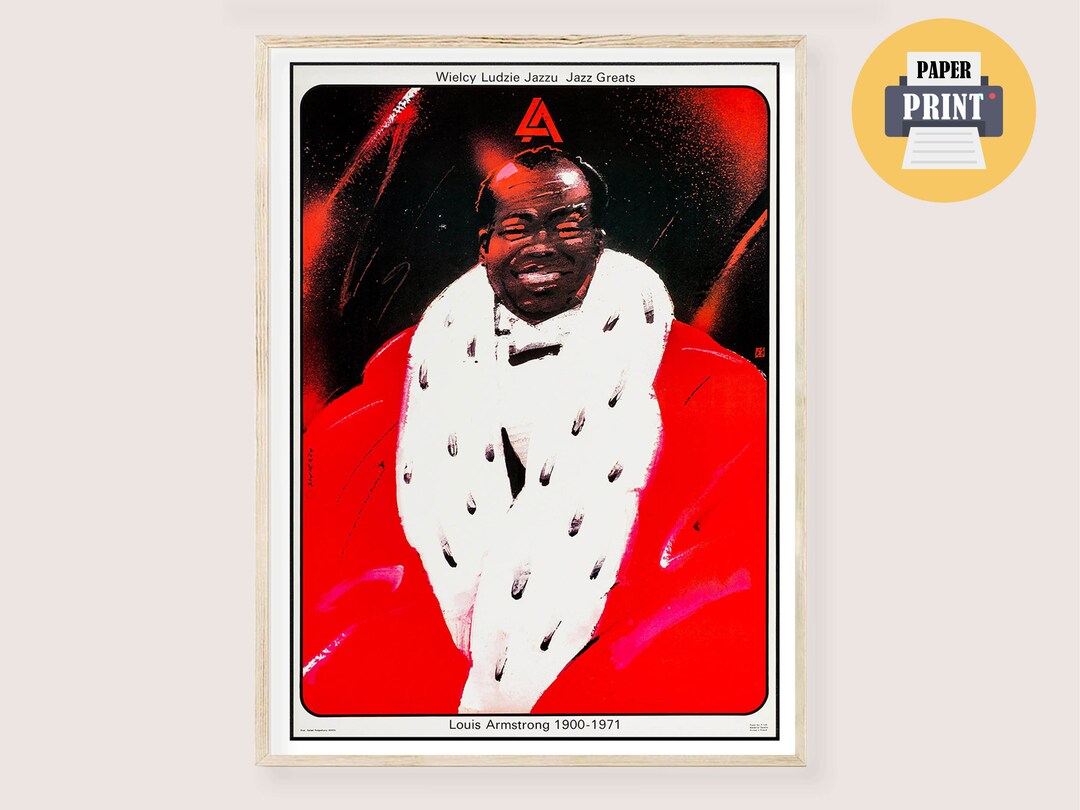 Louis Armstrong Poster Jazz King Print Vintage Jazz Affiche Retro Wall ...