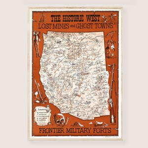 Nevada Ghost Towns Map Download - Authentic Map of Nevada Ghost Towns ...