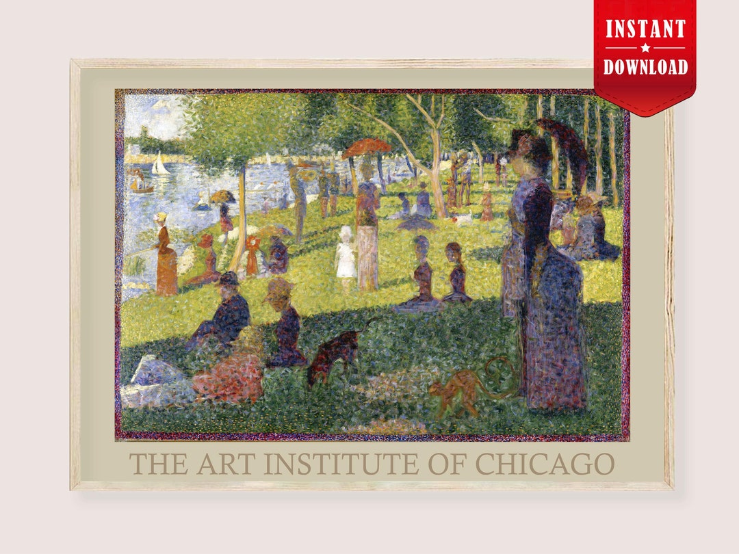 Georges Seurat Art Print Digital - Vintage Exhibition Seaurat Poster ...