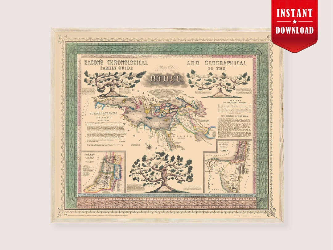 Biblical Map Geography Histomap Download - Biblical Map Christian ...