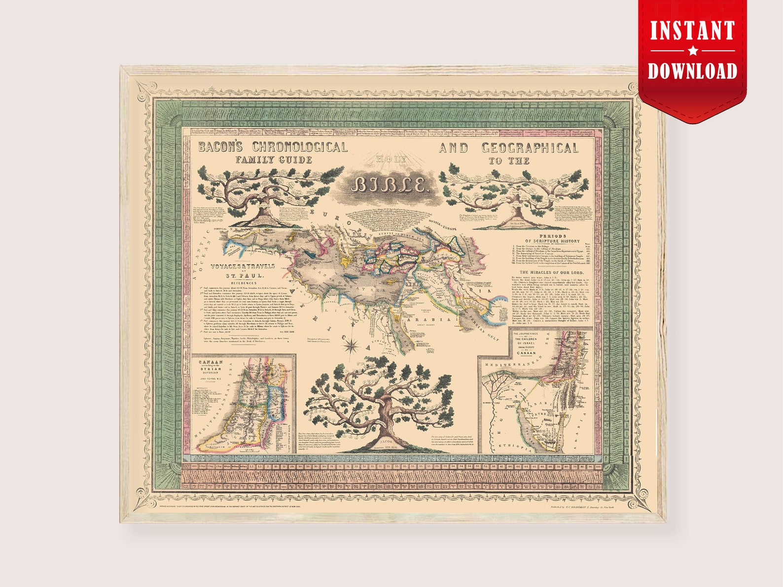 Biblical Map Geography Histomap Download - Biblical Map Christian ...