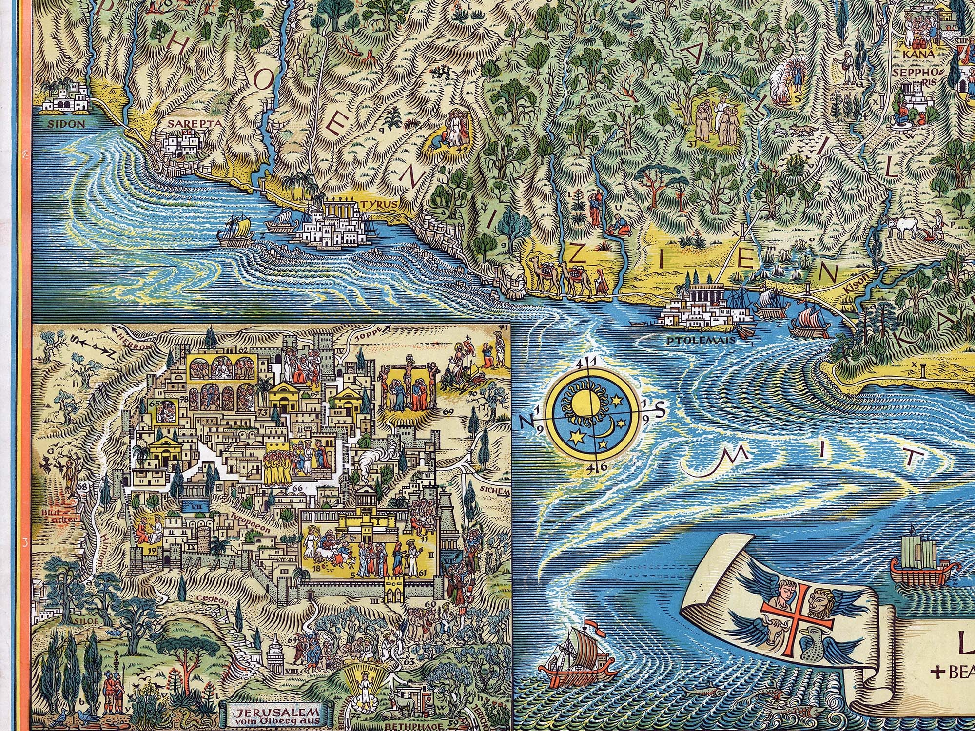 Biblical Map of Scripture World Poster Histomap of Christian Era Holy ...