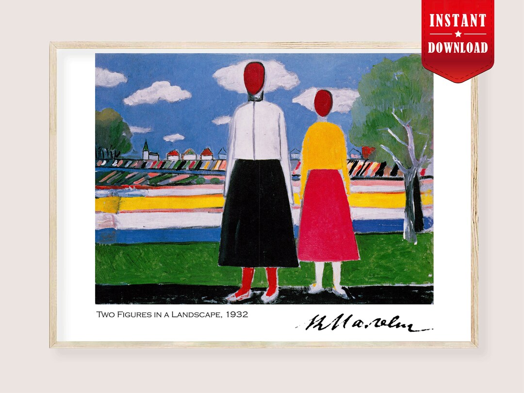 Kazimir Malevich Poster Two Figures - Suprematist Art Modern Gallery ...