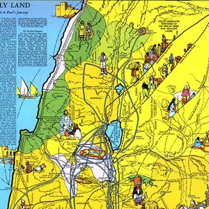 Holy Land Map Jerusalem Bible Timeline - Religious Map of Holy Land ...