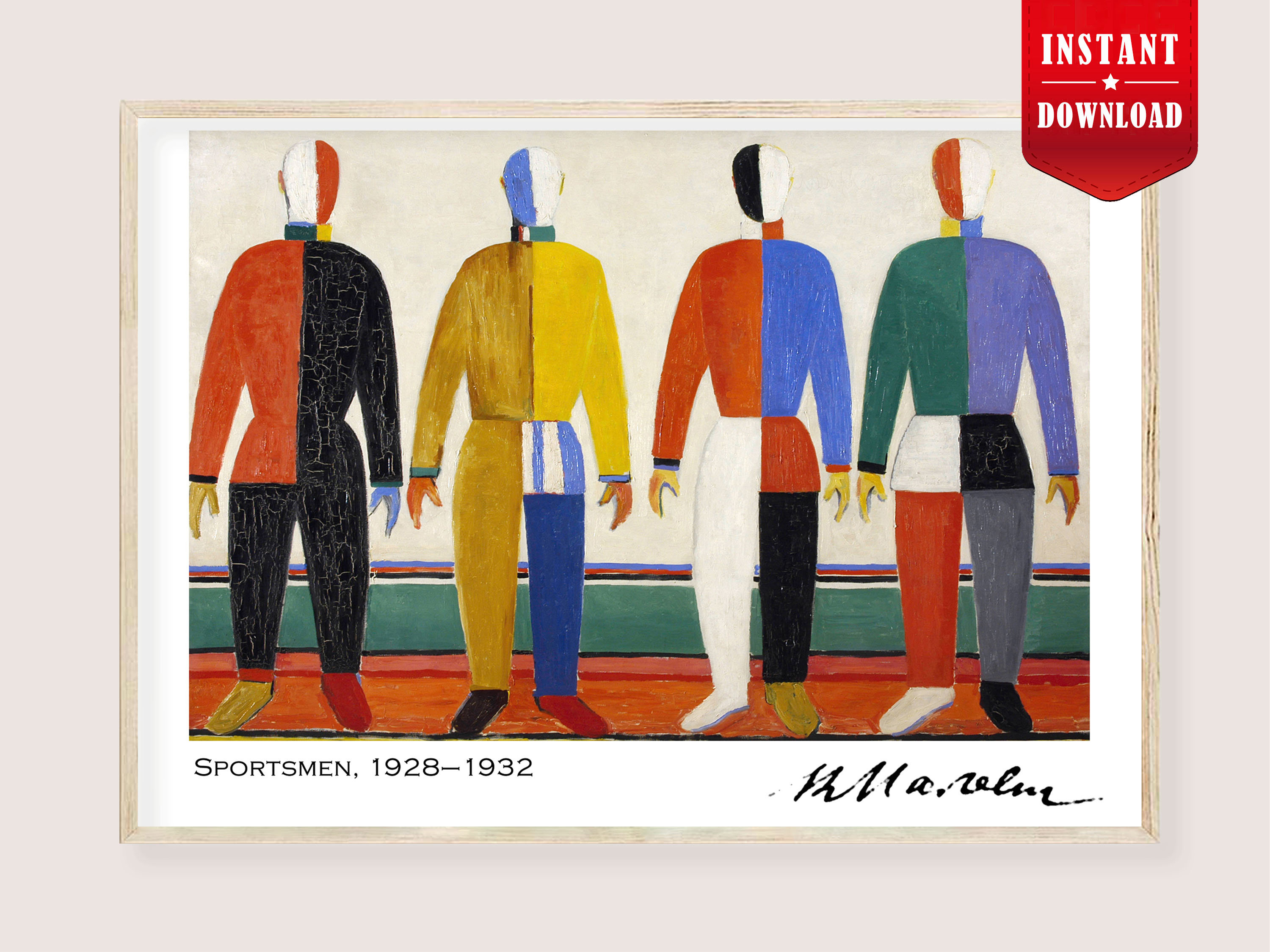 Kazimir Malevich Poster Sportsmen - Suprematist Art Modern Gallery ...