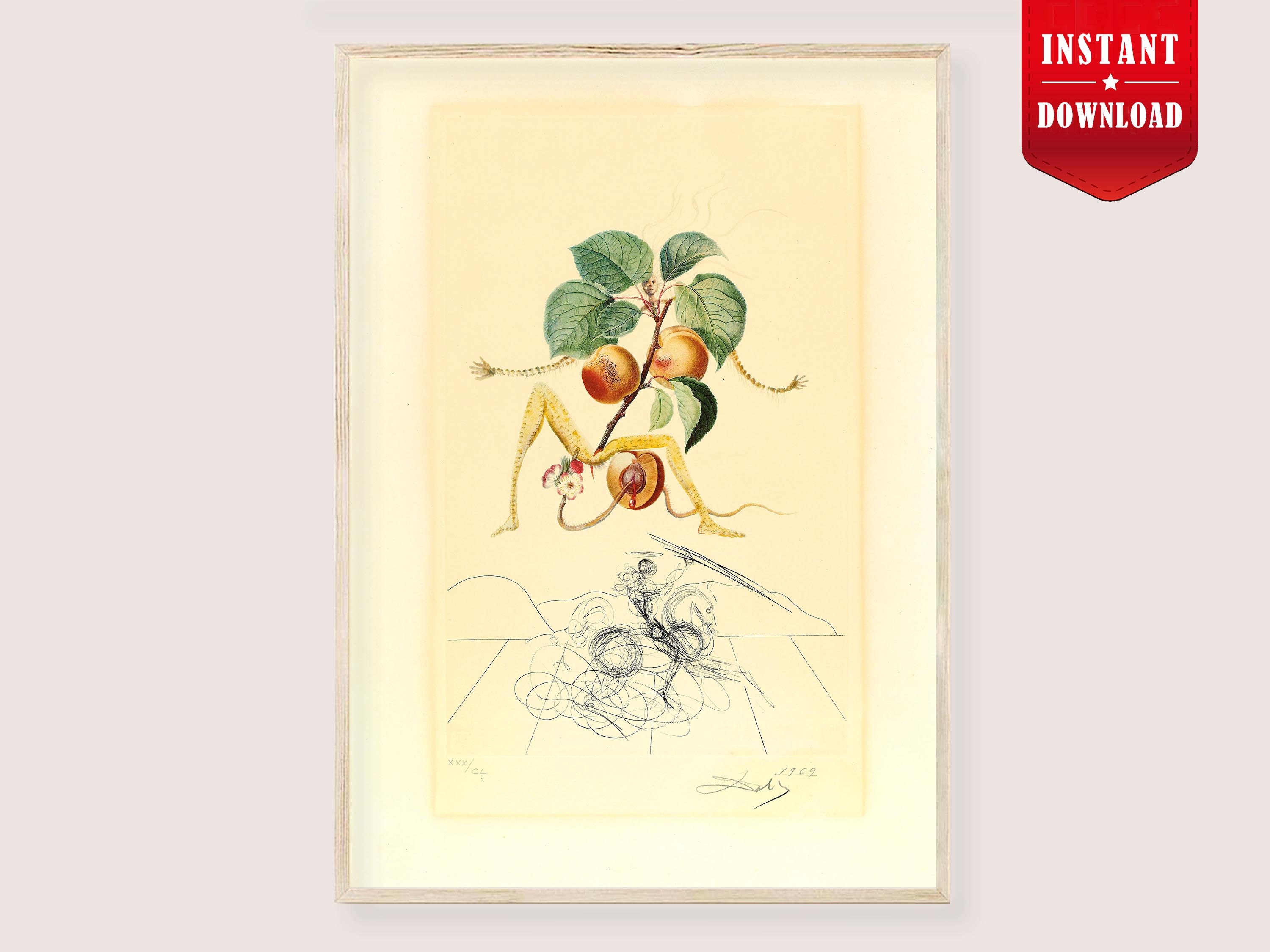 Dali Fruit Poster Art Prints Download Dali Art Posters Surrealism Dali ...