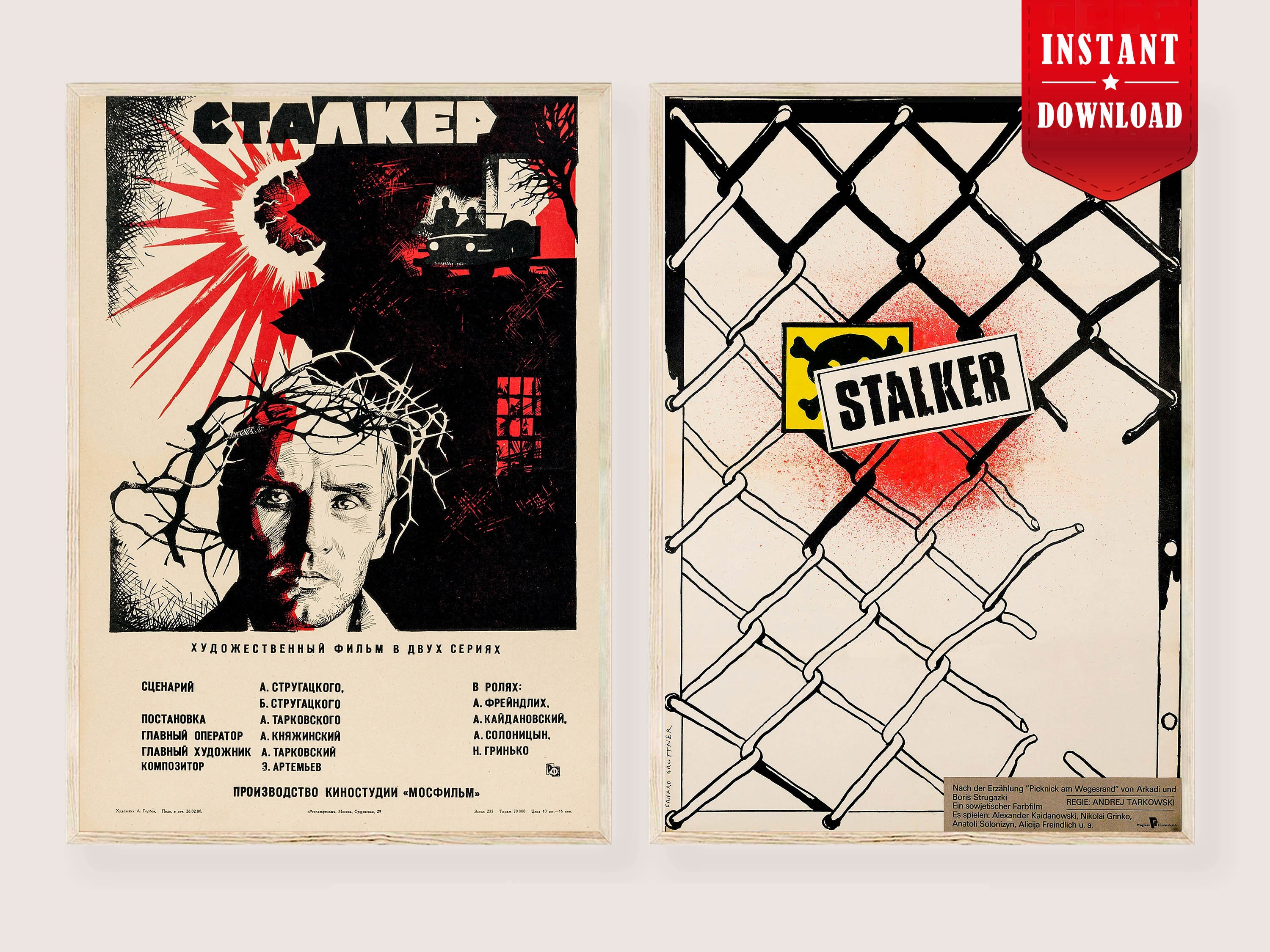 Andrei Tarkovsky Stalker Movie Posters Download Vintage Art Prints ...
