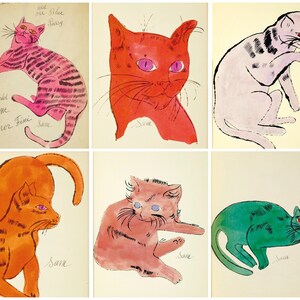 25 Cats Name Sam Andy Warhol Print Book PDF - Pop Art Cats Warhol ...