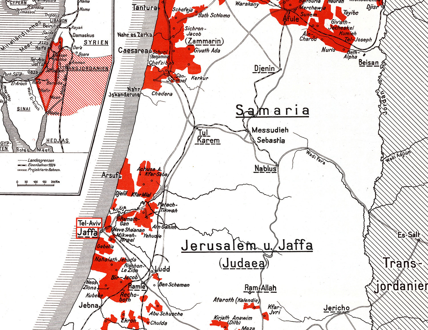 Palestine Map Holy Land Print Digital Old Bible Map of - Etsy