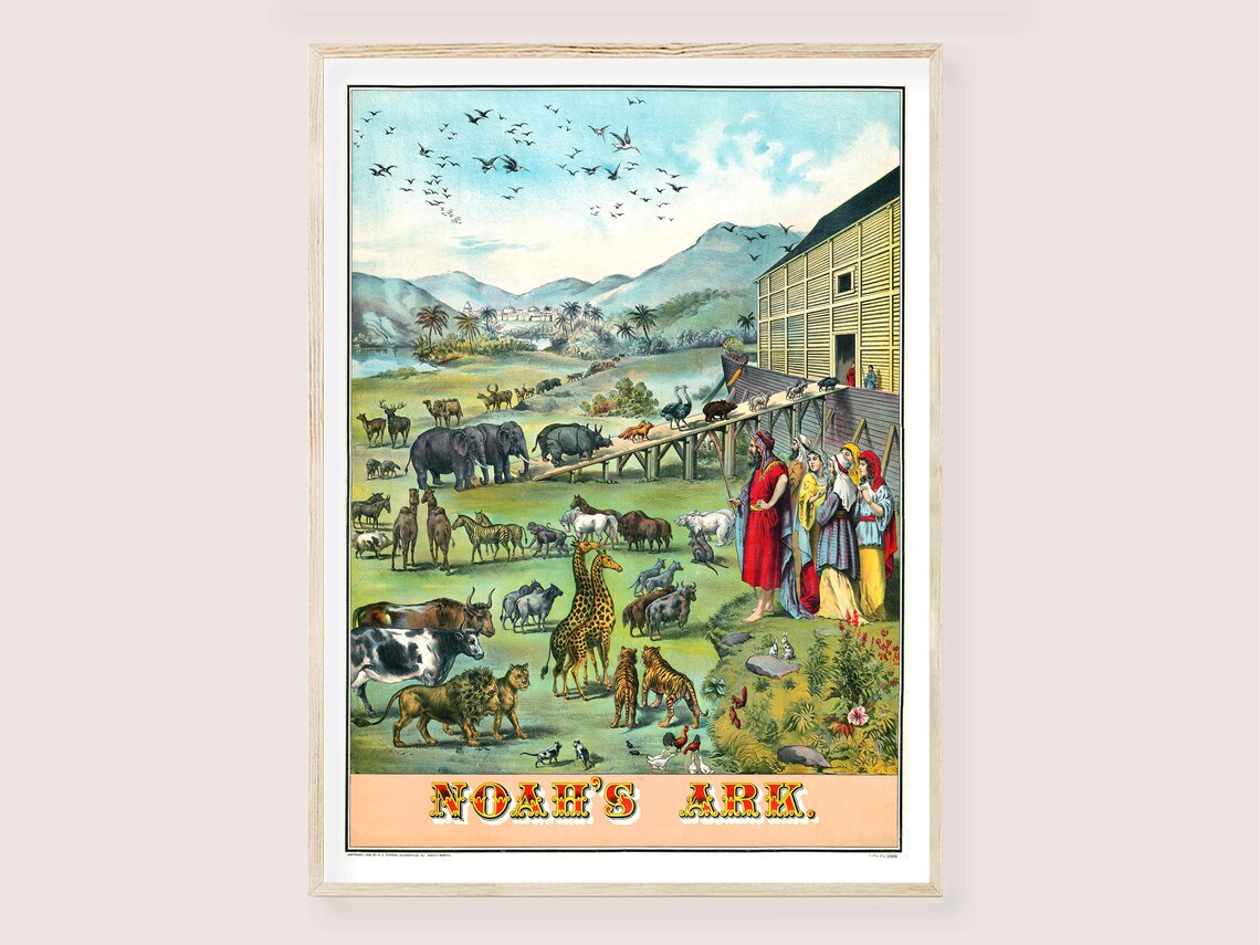 Noah's Ark Poster Religious Biblical Histomap Download - Biblical Map ...