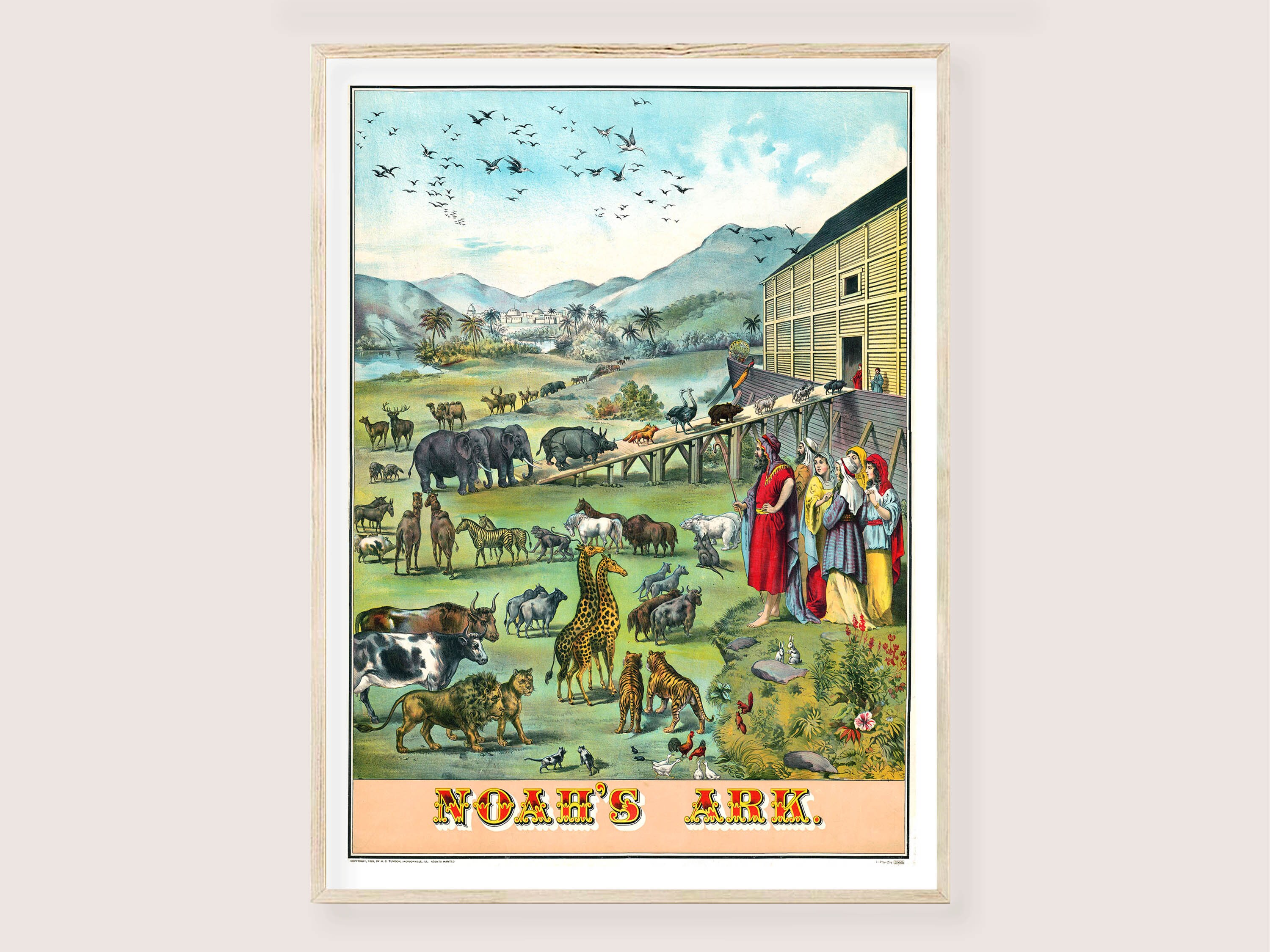 Noah's Ark Poster Religious Biblical Histomap Download Biblical Map ...