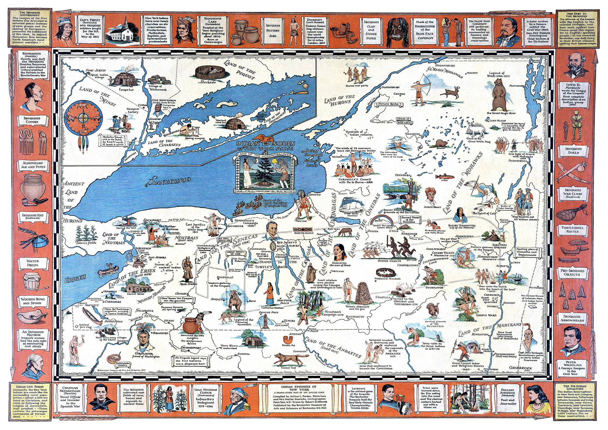 Indian Tribes New York Map Poster Native American Tribes Map Print ...