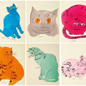 25 Cats Name Sam Andy Warhol Print Book PDF - Pop Art Cats Warhol ...