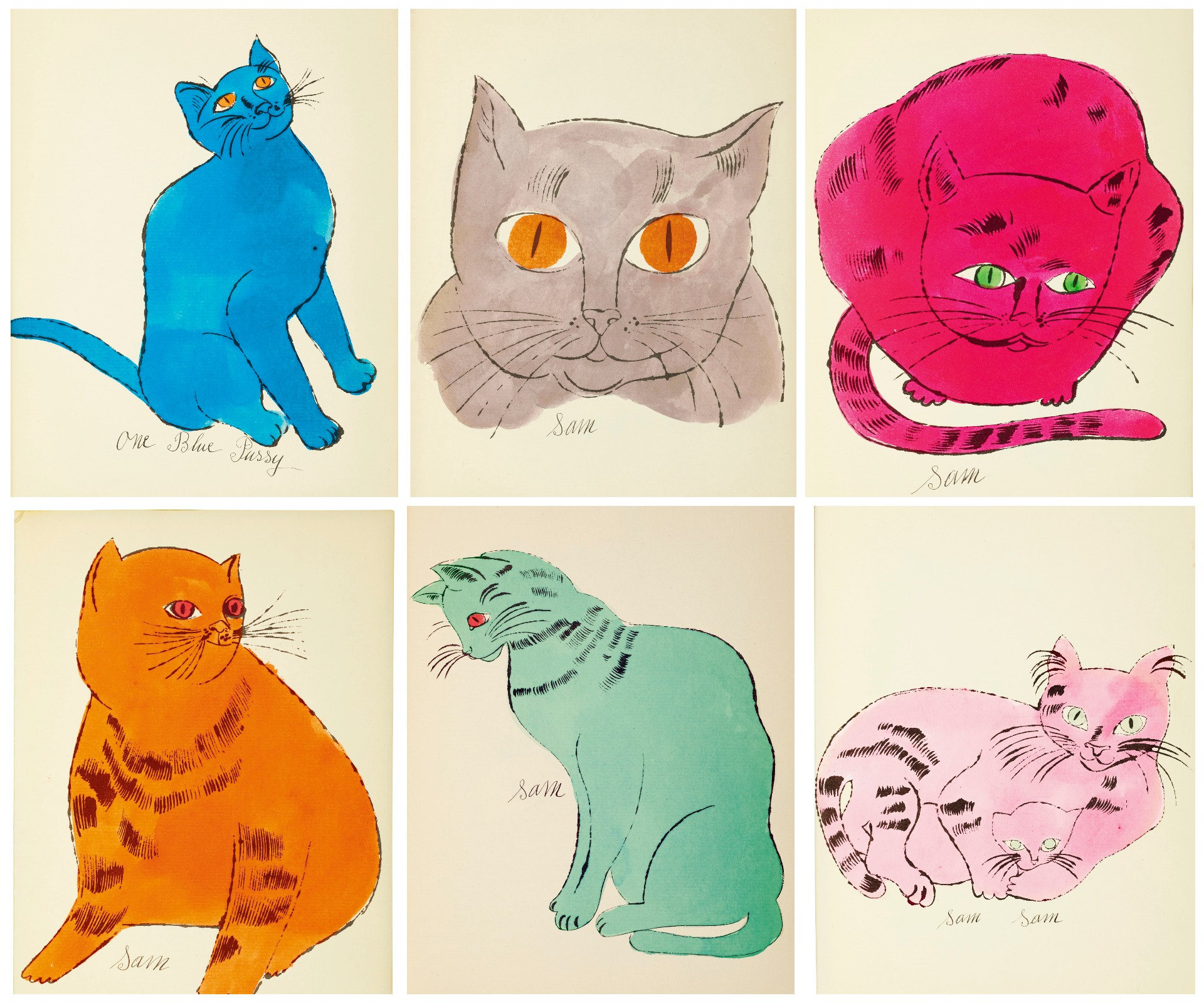 25 Cats Name Sam Andy Warhol Print Book PDF Pop Art Cats Warhol Posters ...