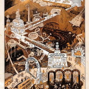 Bible Life Road Map From Earth to Heaven Poster Download - Vintage Lord ...