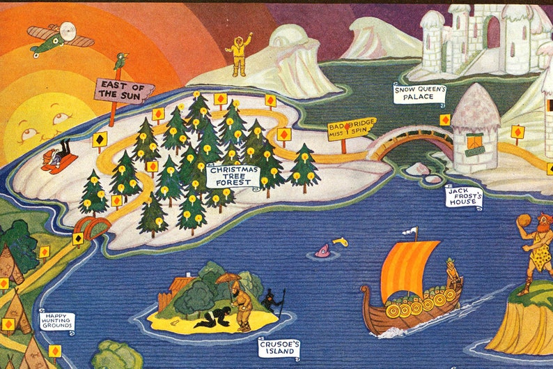 Toyland Map Print Download Land of Fairy Tale Kids Poster Digital ...