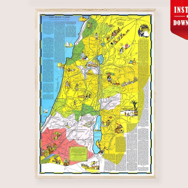 Holy Land Map - Etsy