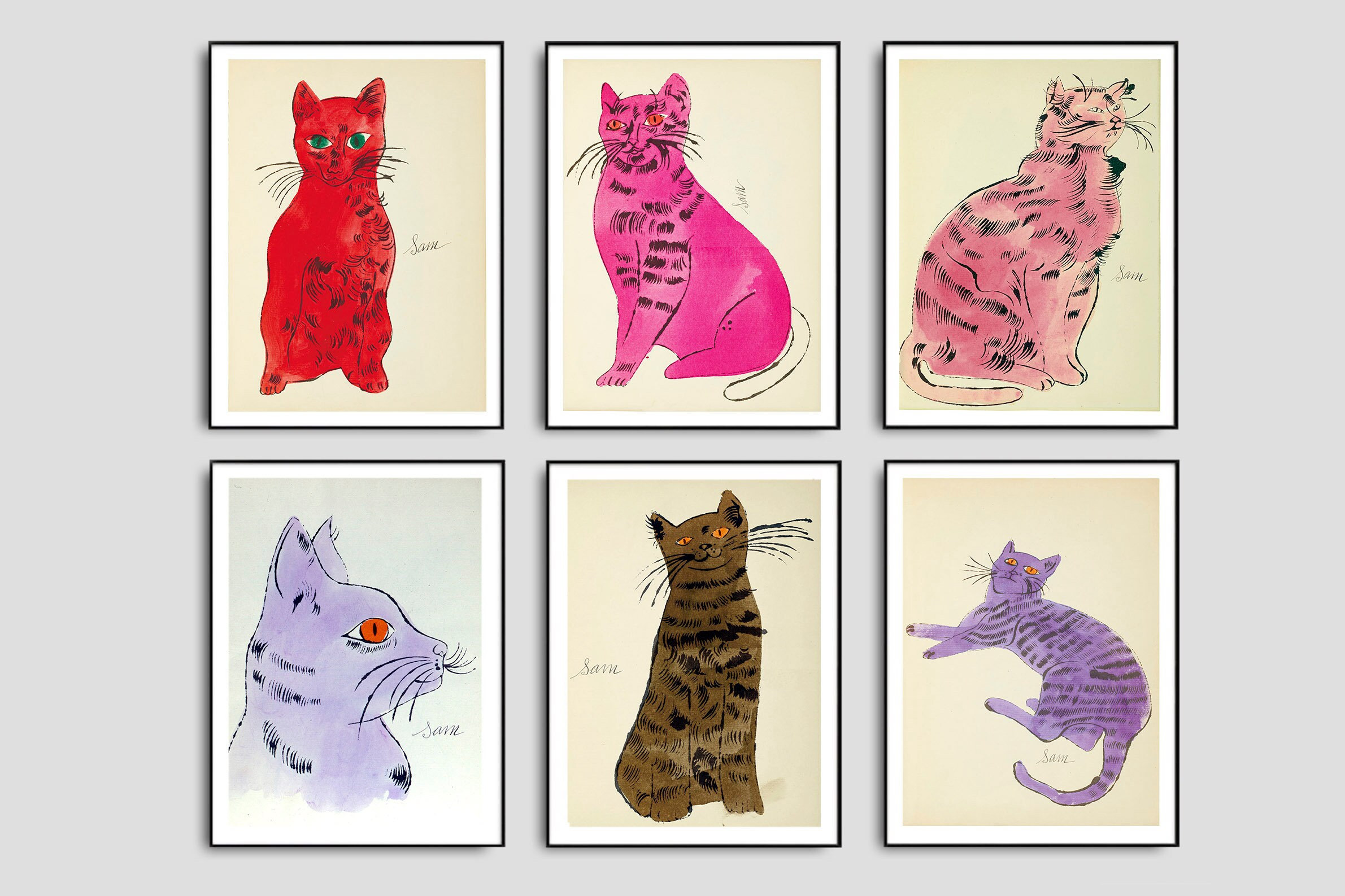25 Cats Name Sam Andy Warhol Print Book PDF Pop Art Cats Warhol Posters ...