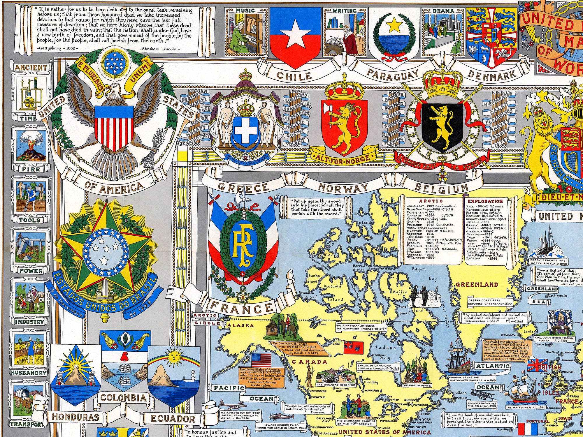 World Map United Nations Print Digital World Map UN Countries Nursery ...