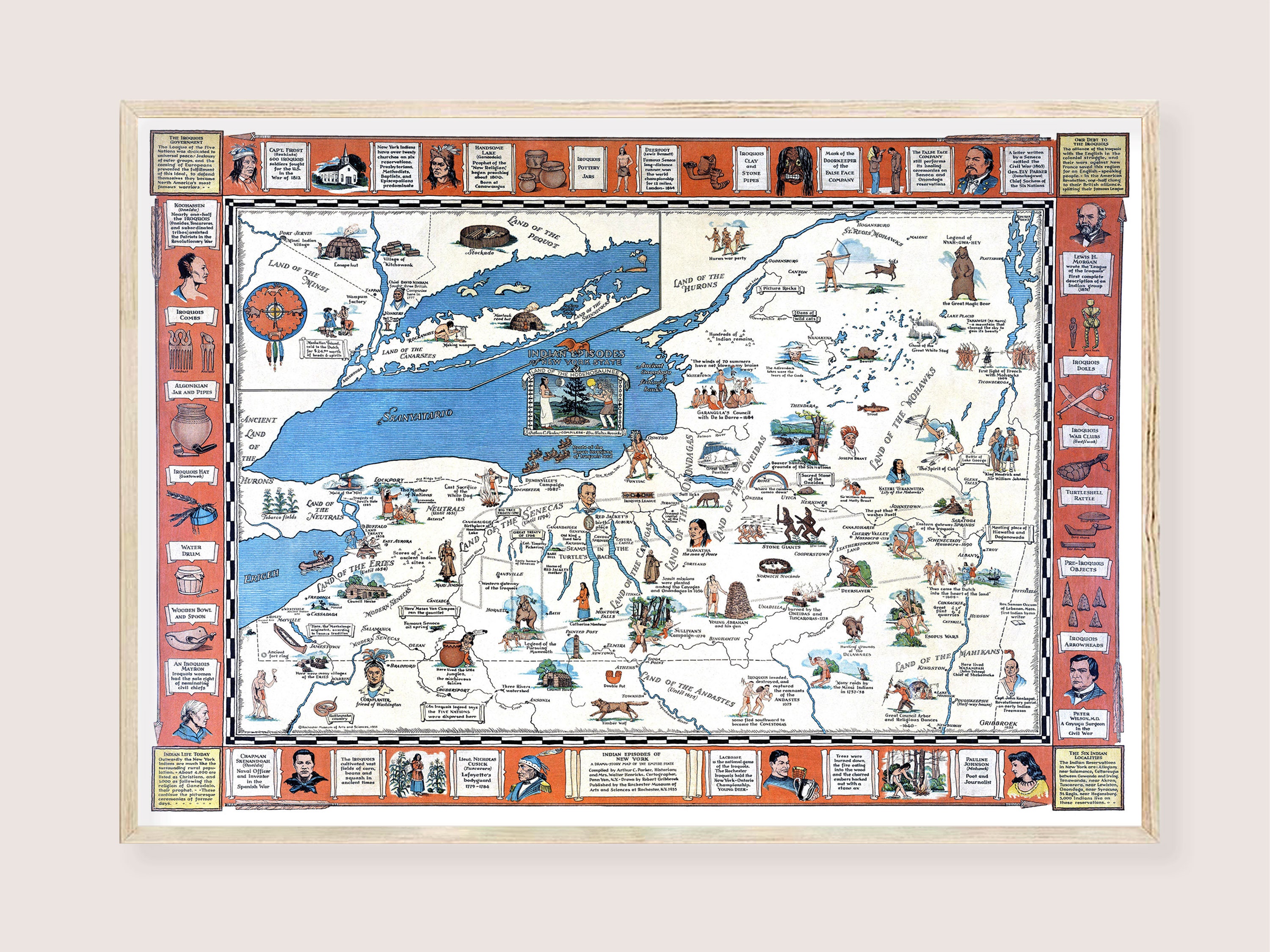 Indian Tribes New York Map Poster Native American Tribes Map Print ...