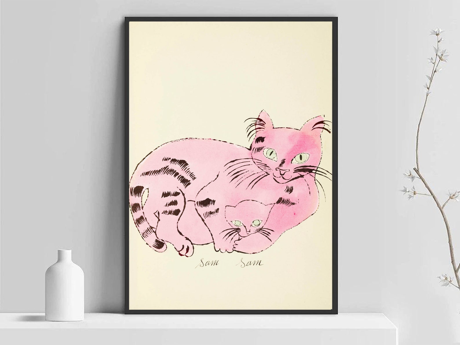 25 Cats Named Sam Warhol Print Set of 3 Pop Art Andy Warhol Cat Posters ...