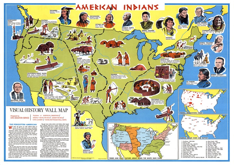 American Indians Map Download - Native American Tribes Map Print Map ...