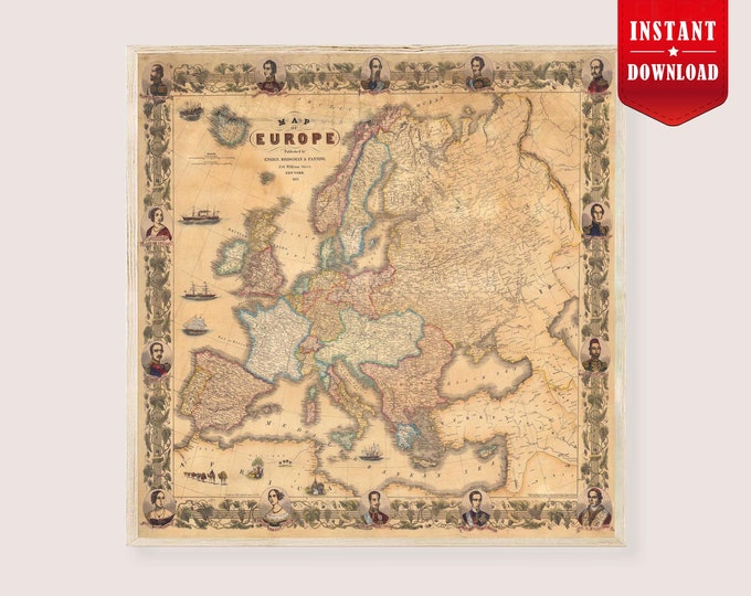 EUROPE Old Map of Europe 1928 Original Vintage Political Map of Europe ...