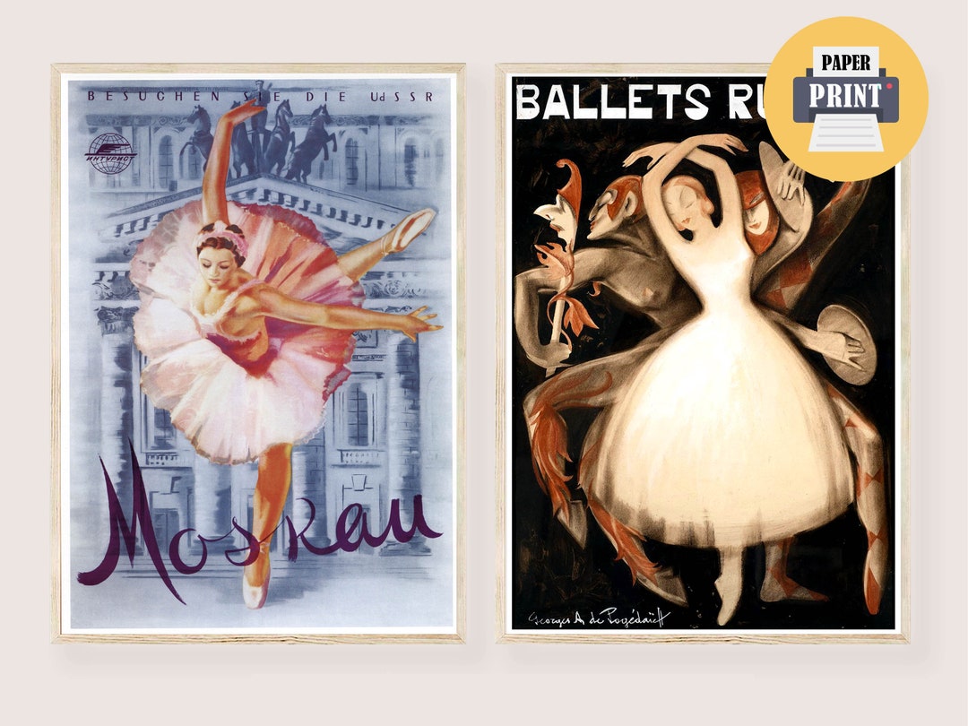 Russian Ballet Posters Diaghilev Digital Vintage Art Prints Retro ...