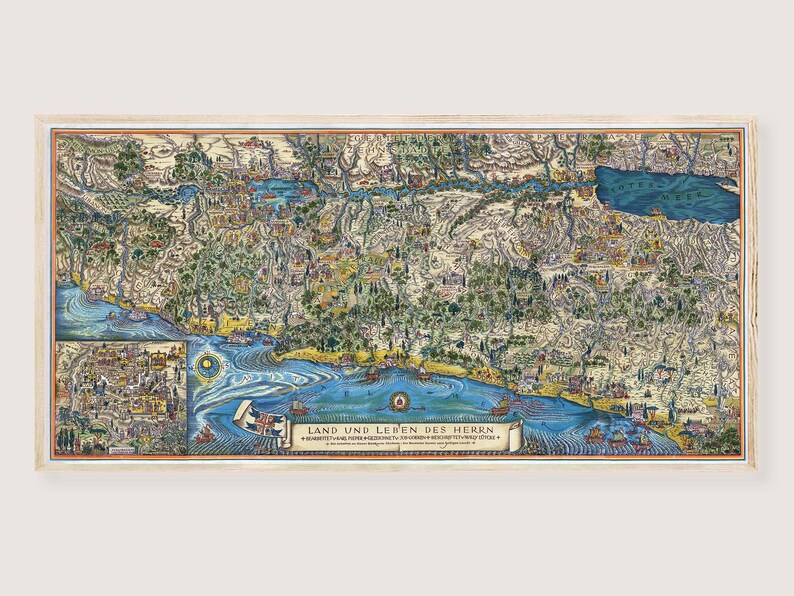 Biblical Map of Scripture World Poster Histomap of Christian - Etsy